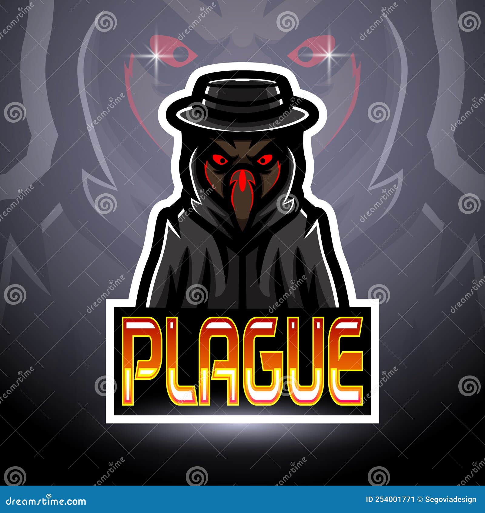 Plague Esport Logo Mascot Design Stock Vector - Illustration of death ...