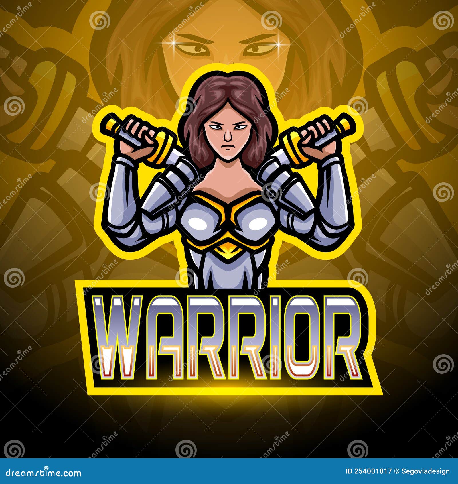 Ronin Esport Mascot Logo Design Cartoon Vector | CartoonDealer.com ...