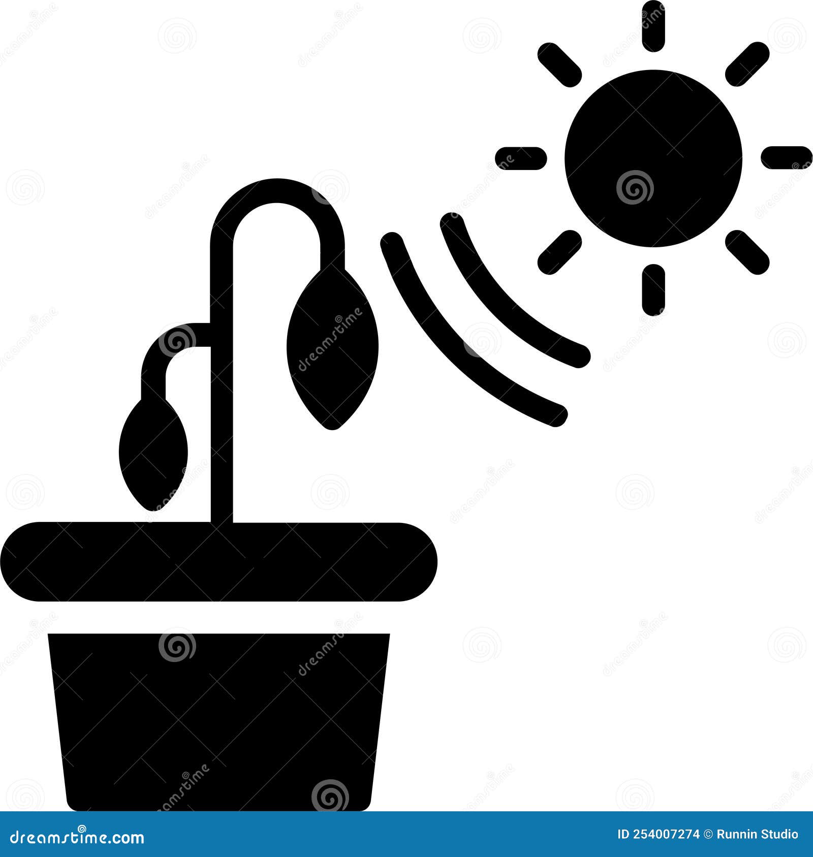 Withered Icon with Glyph Style Stock Vector - Illustration of ...