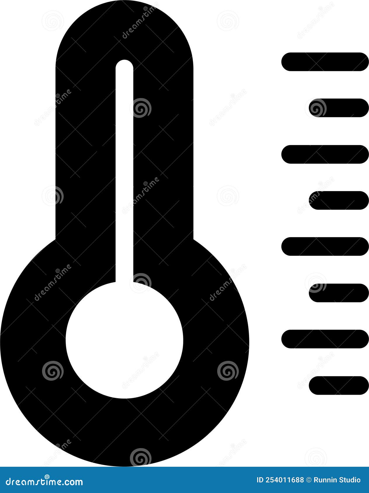 High Temperature Icon with Glyph Style Stock Vector - Illustration of ...