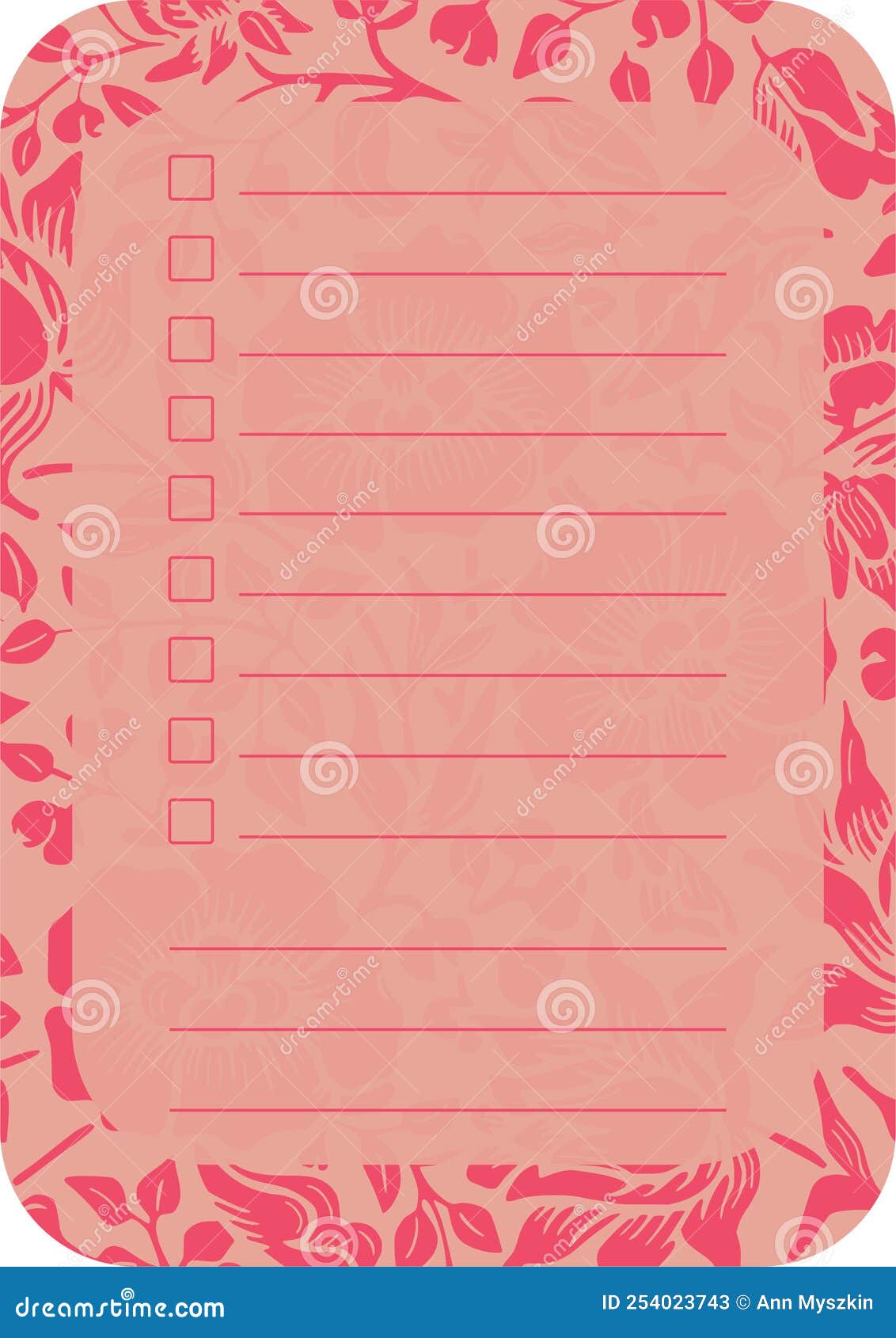 To do list stock vector. Illustration of list, pink - 254023743