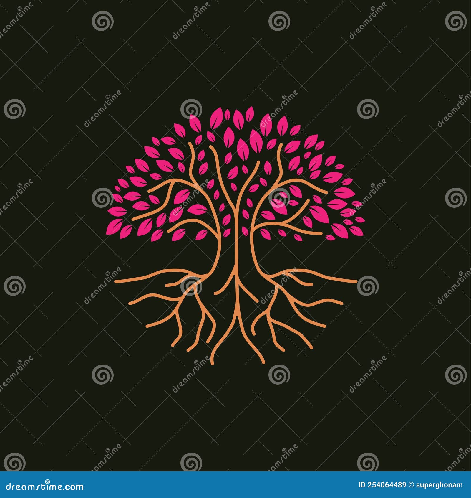 Creative Tree Logo Design Illustration Stock Vector - Illustration of ...