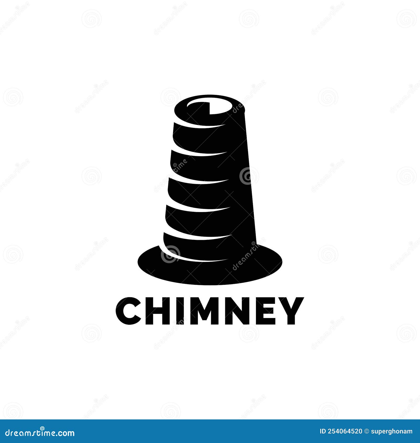 Chimney Factory Logo Design Vector Template Stock Vector - Illustration ...