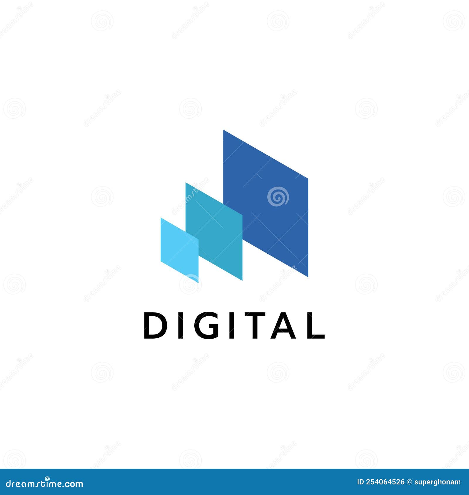Digital Technology Logo Design Template Stock Vector - Illustration of ...