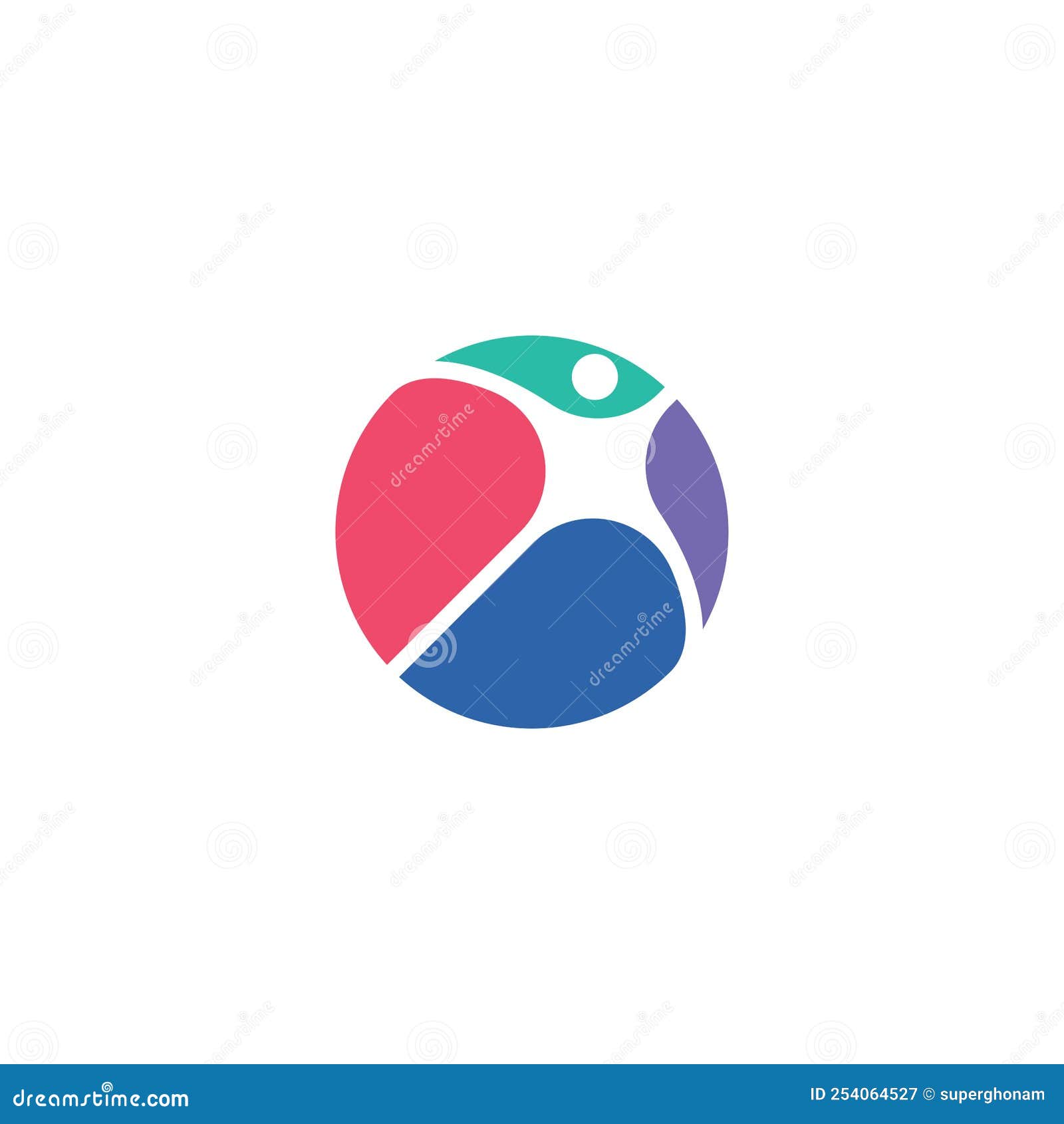 Circle People Logo Design Illustration Stock Vector - Illustration of ...