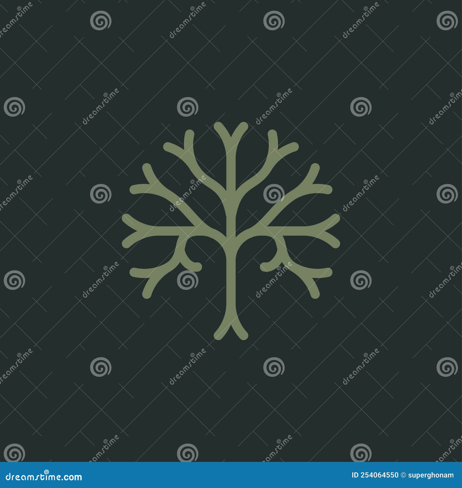 Line Art Tree Logo Design Template Stock Vector - Illustration of icon ...