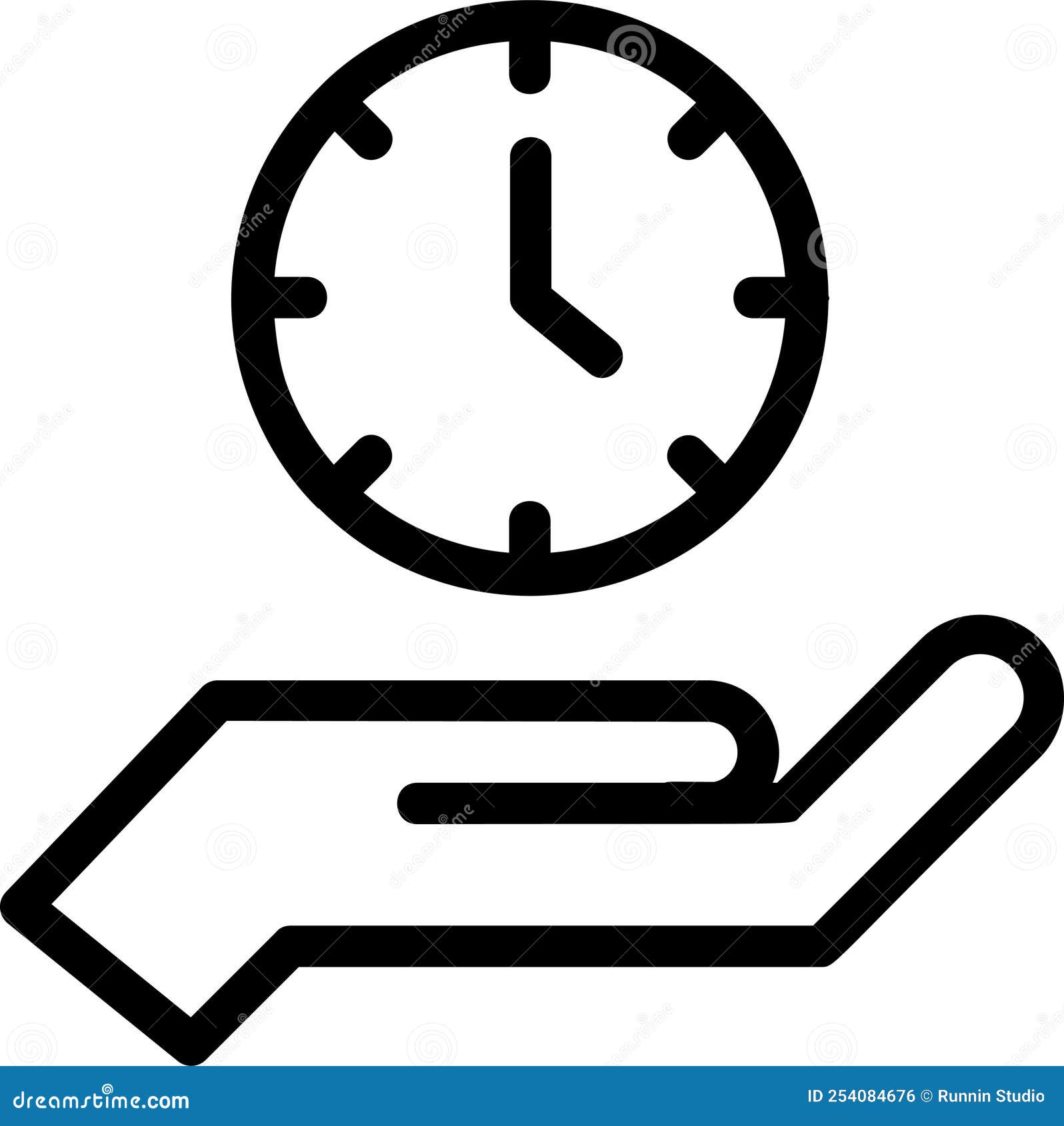 Keeping Time Icon with Outline Style Stock Vector - Illustration of ...