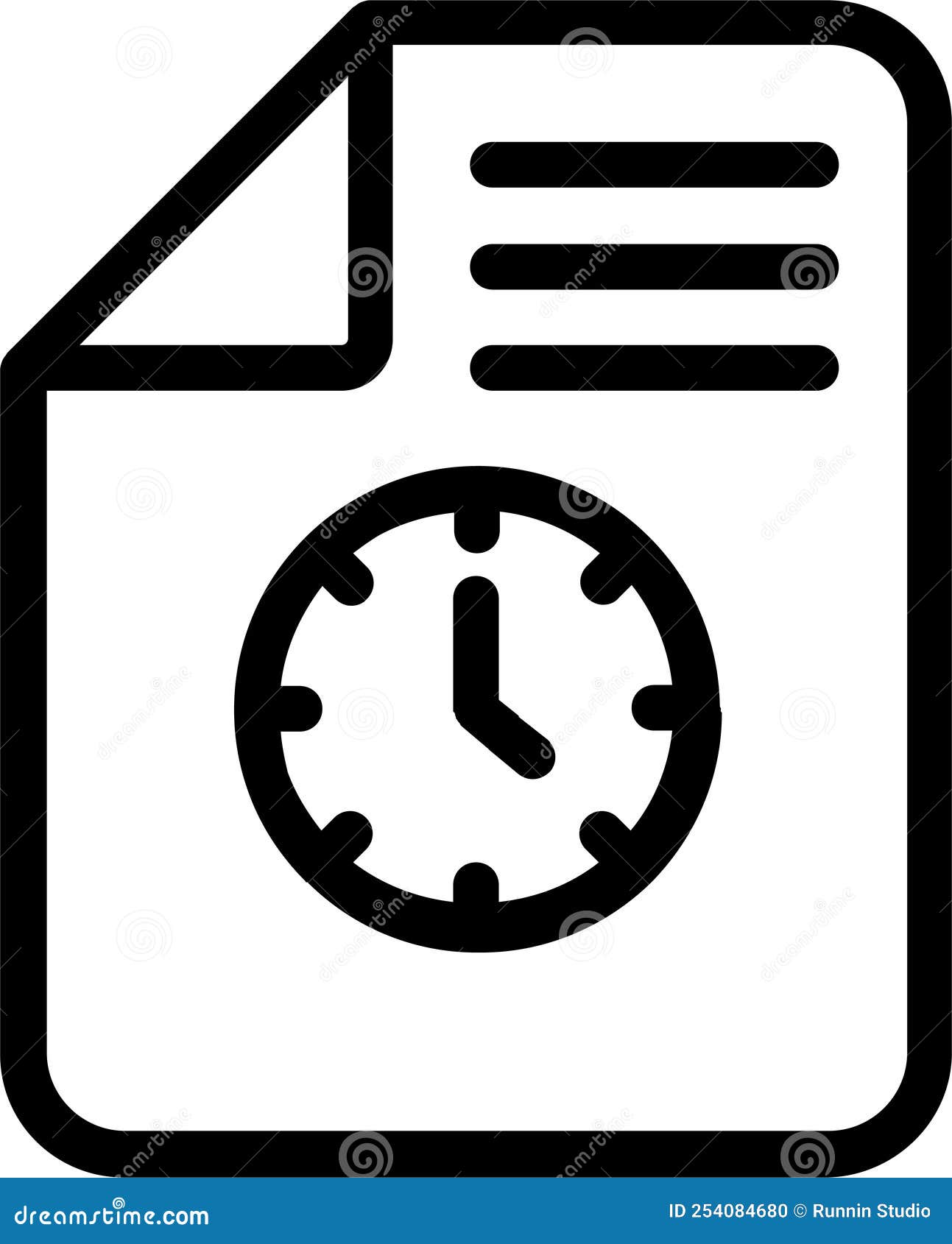 Exam Time Icon with Outline Style Stock Vector - Illustration of symbol ...