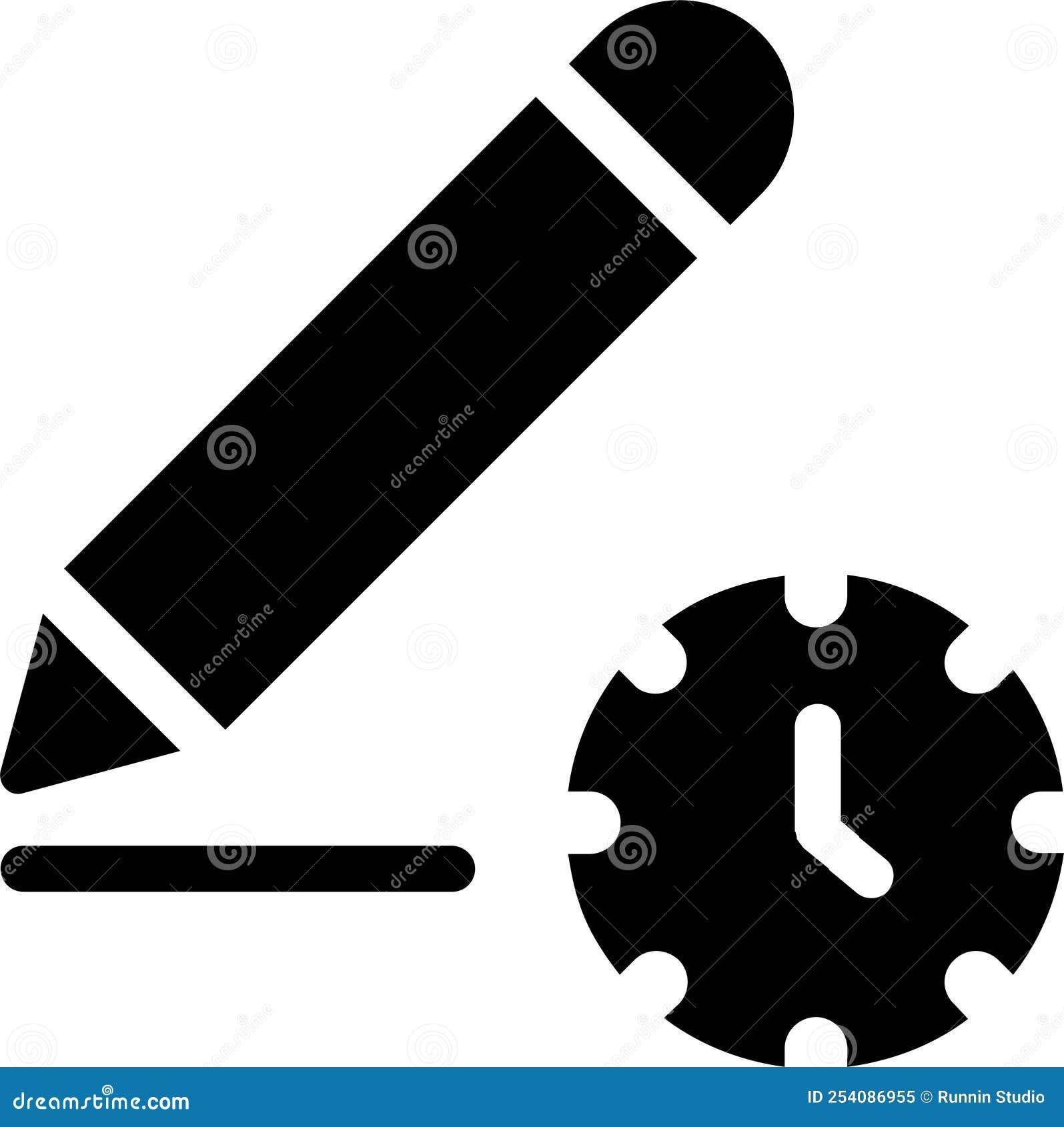 Copywriting Icon with Glyph Style Stock Vector - Illustration of write ...