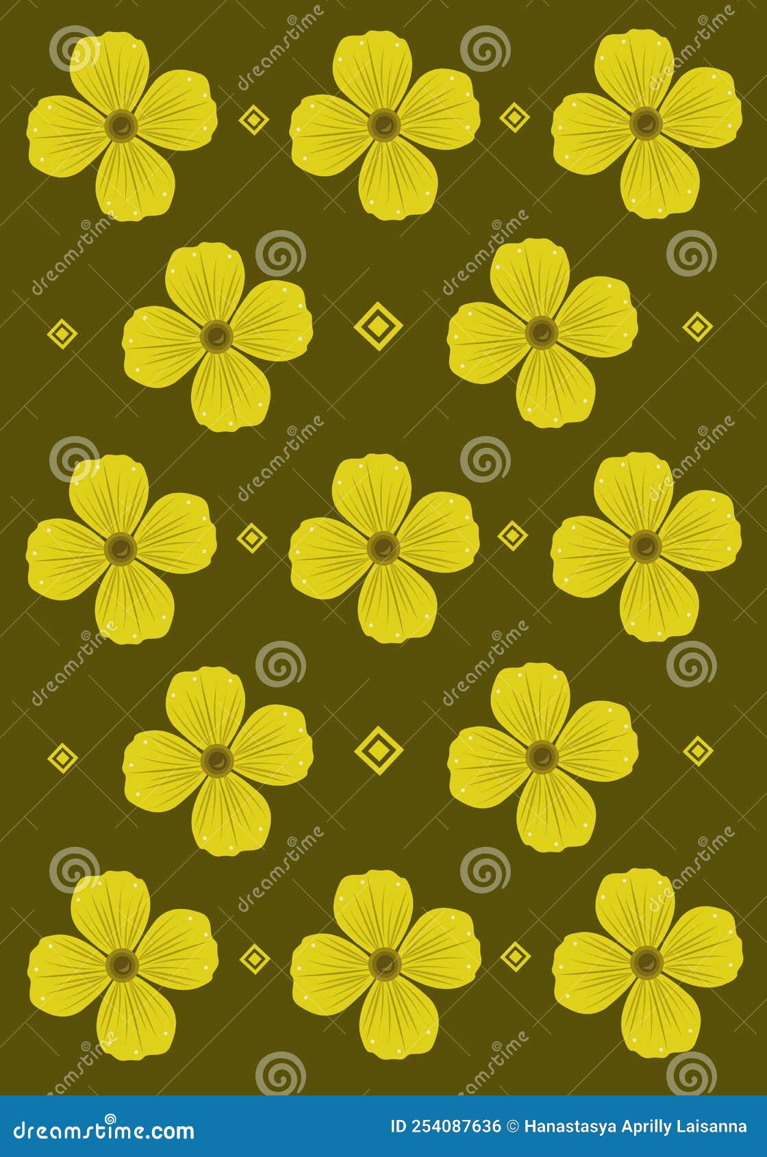 Yellow Shining Sundrop Flower Wallpaper Stock Vector - Illustration of ...