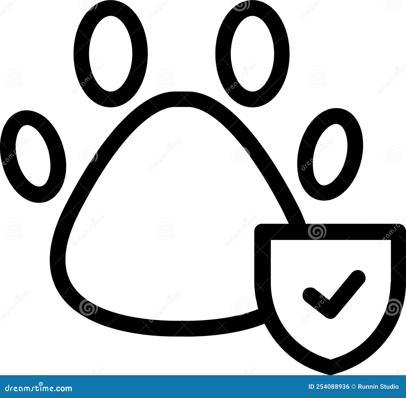 Pet Insurance Icon with Outline Style Stock Vector - Illustration of ...