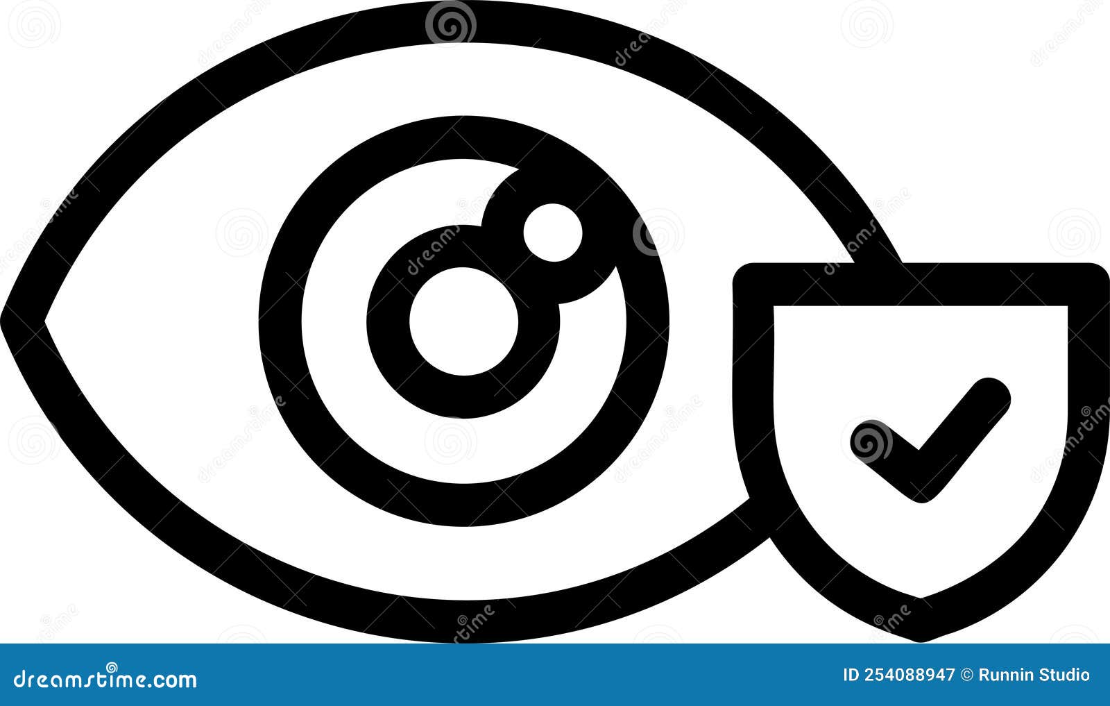 Eye Insurance Icon with Outline Style Stock Vector - Illustration of ...