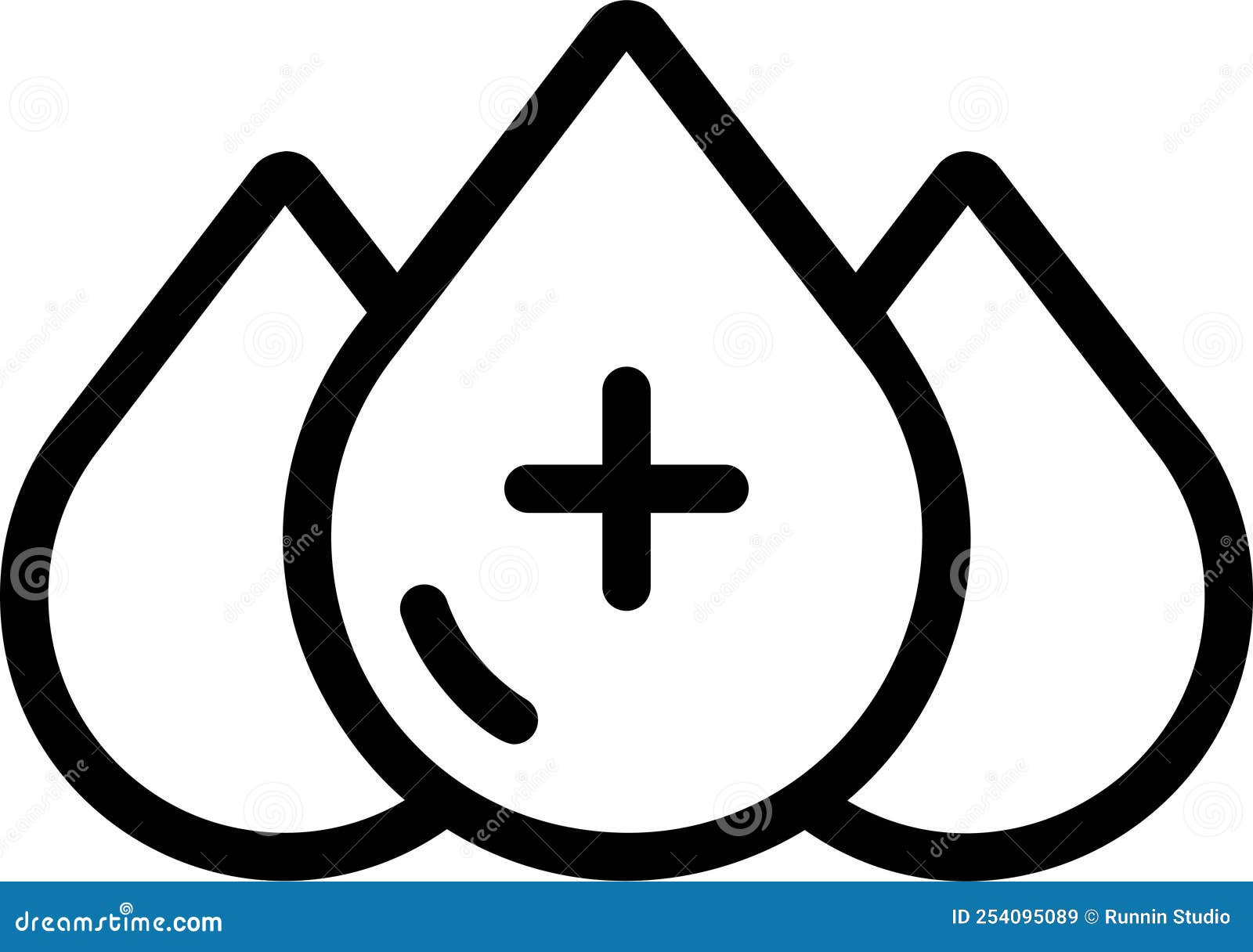 Blood Bank Icon with Outline Style Stock Vector - Illustration of ...