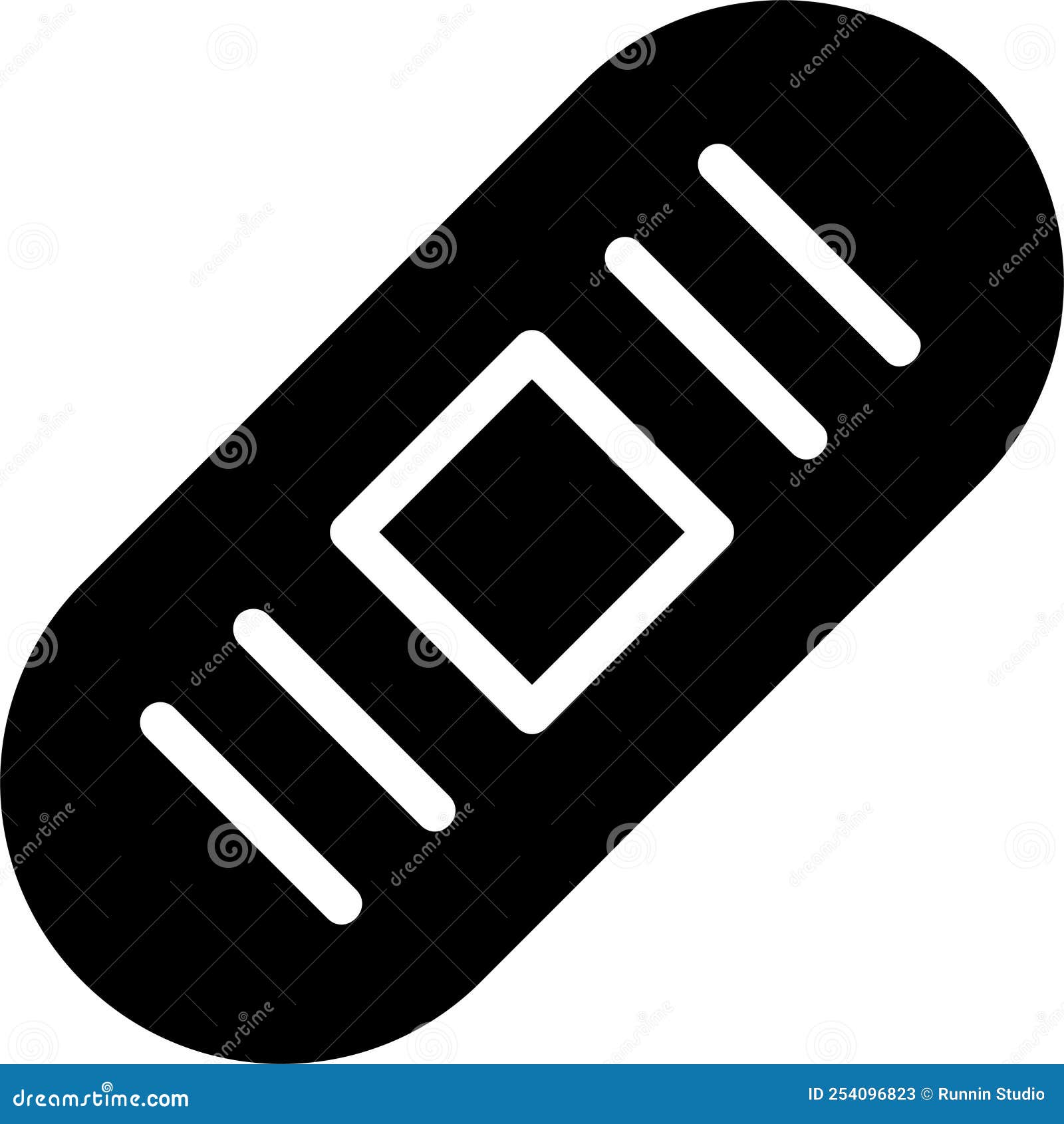 Band Aid Icon with Glyph Style Stock Vector - Illustration of sign ...