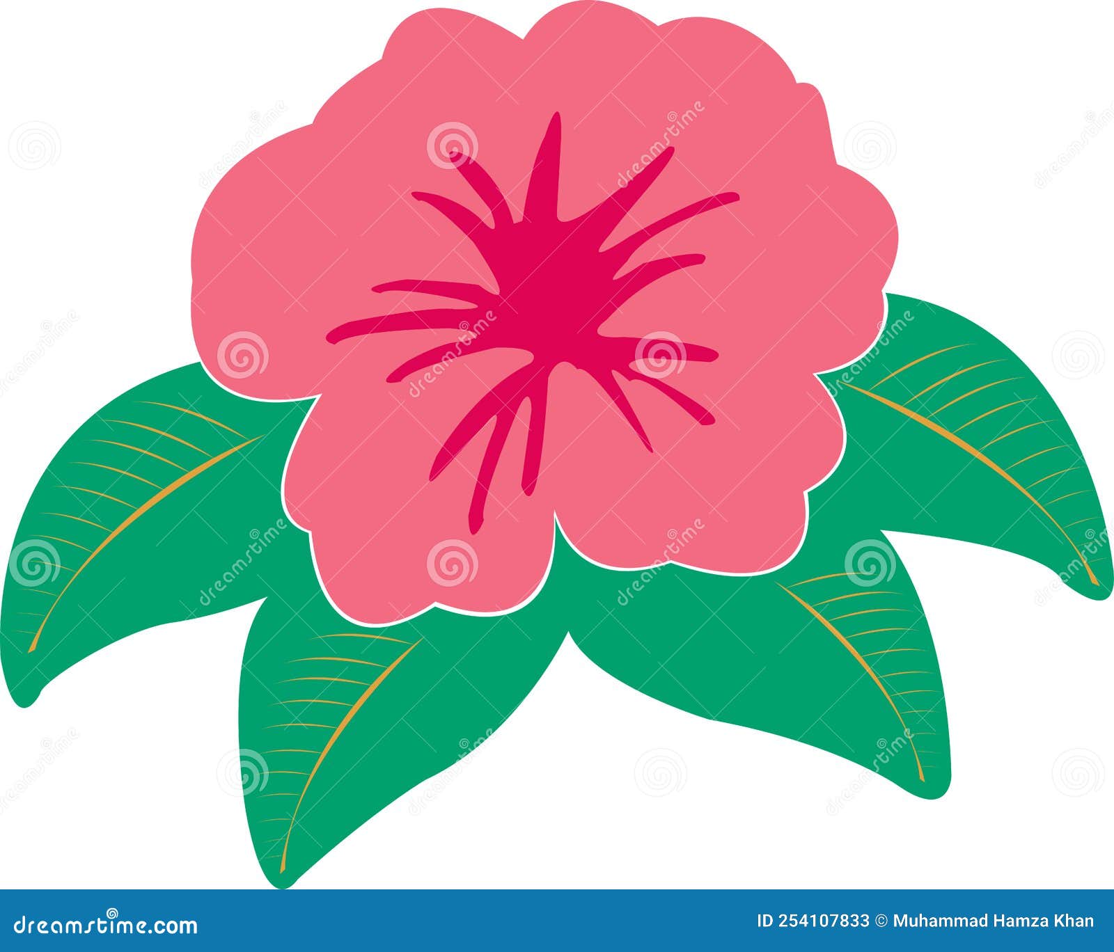 Flower with Green Leaf Gpg Clip Part Cut File Cricut Silhouette and for ...