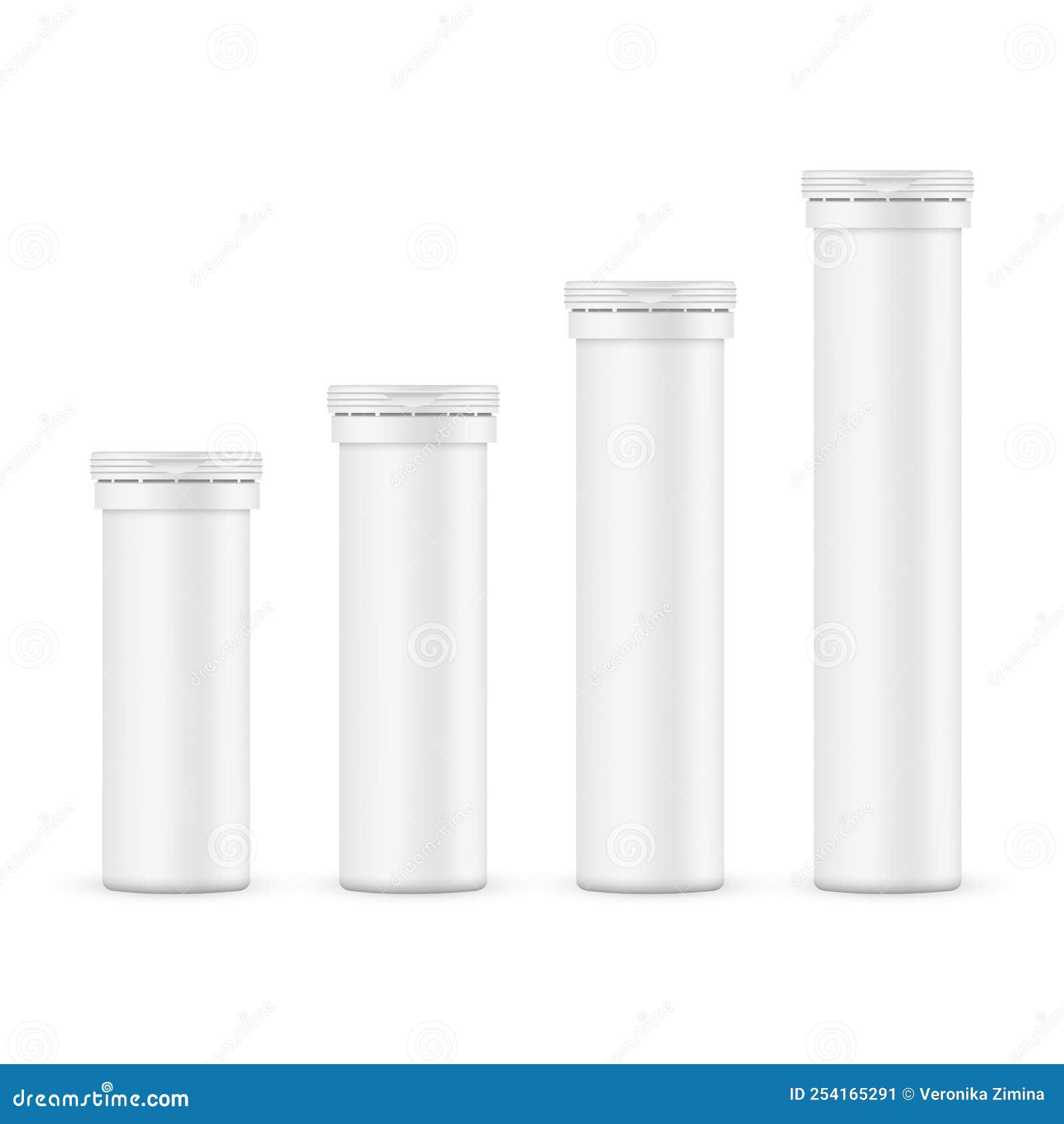 Set of Tube for Effervescent Tablets, Aspirin or Vitamins Stock Vector ...