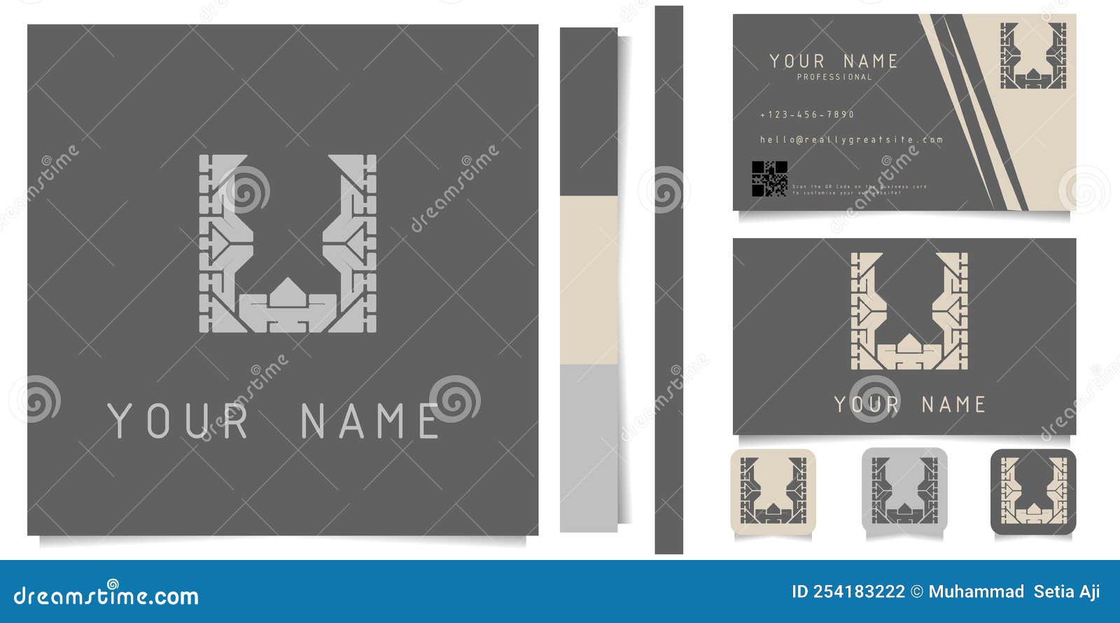 Premium Logo with Business Card Template Stock Vector - Illustration of ...