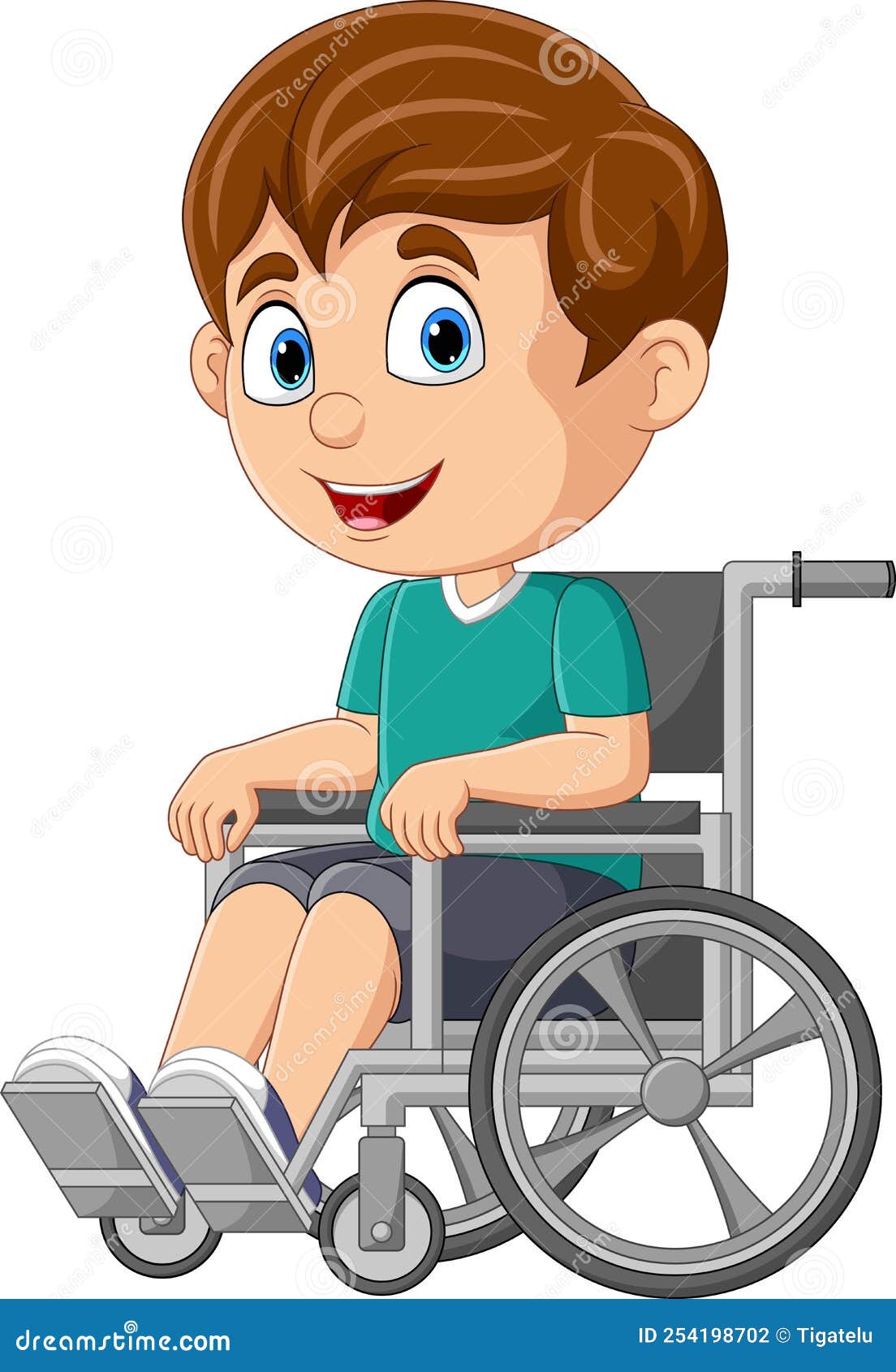 Happy Disabled Icon, Stick Figure Man Sitting In A Wheelchair Vector ...