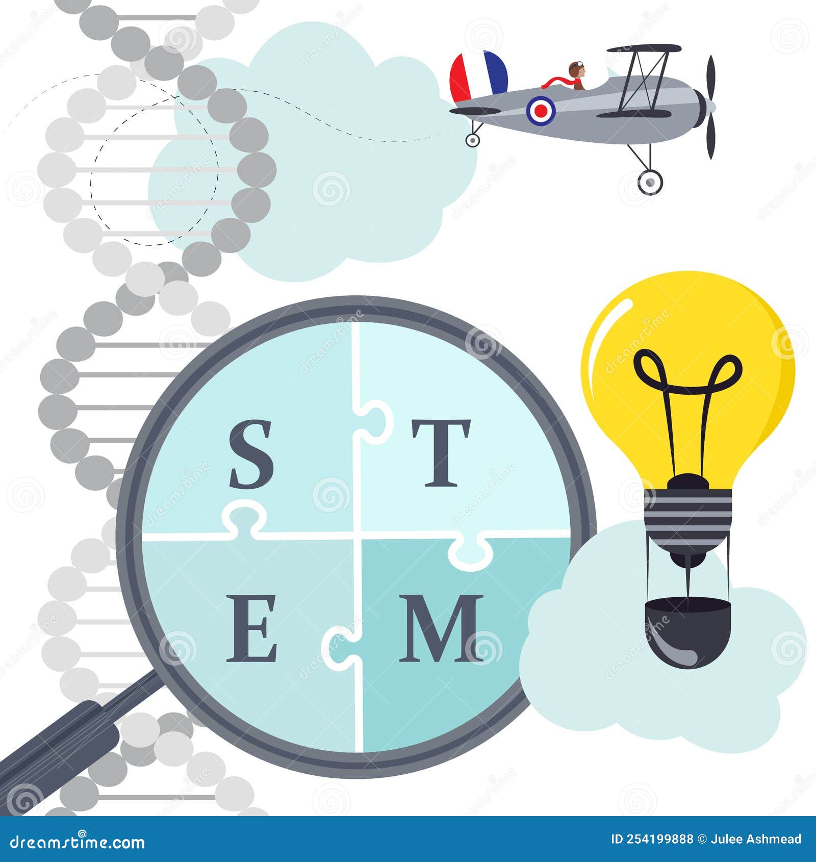 STEM Education Vector Illustration Educational Concept Stock Vector ...