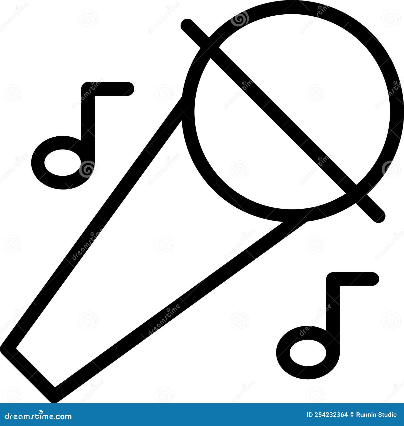 Sing a Song Icon with Outline Style Stock Vector - Illustration of sign ...