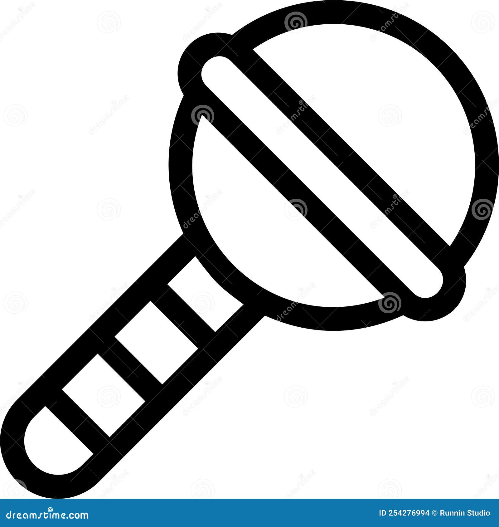 Rattle Icon with Outline Style Stock Vector - Illustration of handle ...