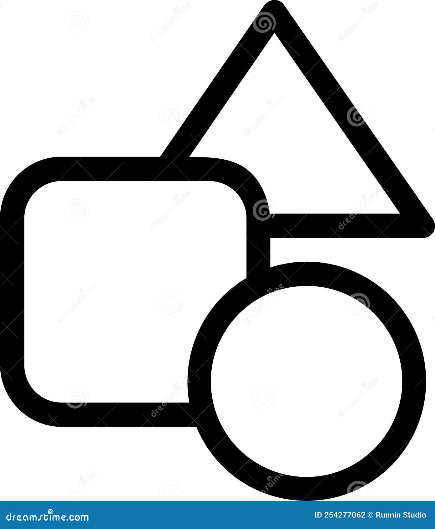 Blocks Toy Icon with Outline Style Stock Vector - Illustration of print ...