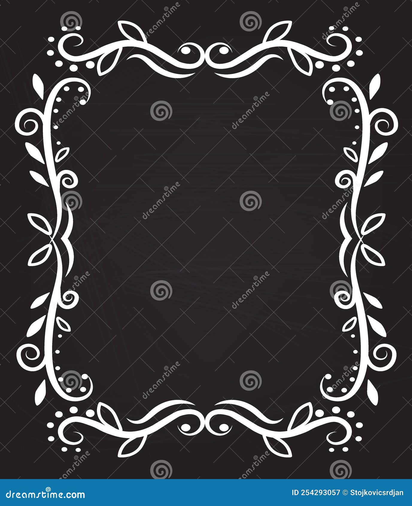 White border frame stock vector. Illustration of motif - 254293057