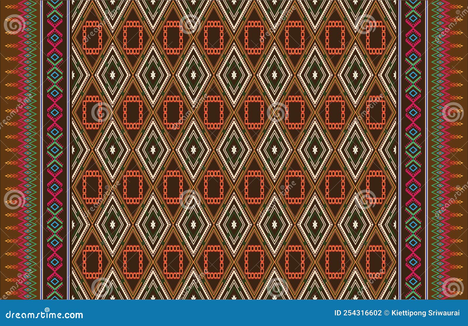 Geometric Ethnic Pattern Seamless Design for Background or Wallpaper ...
