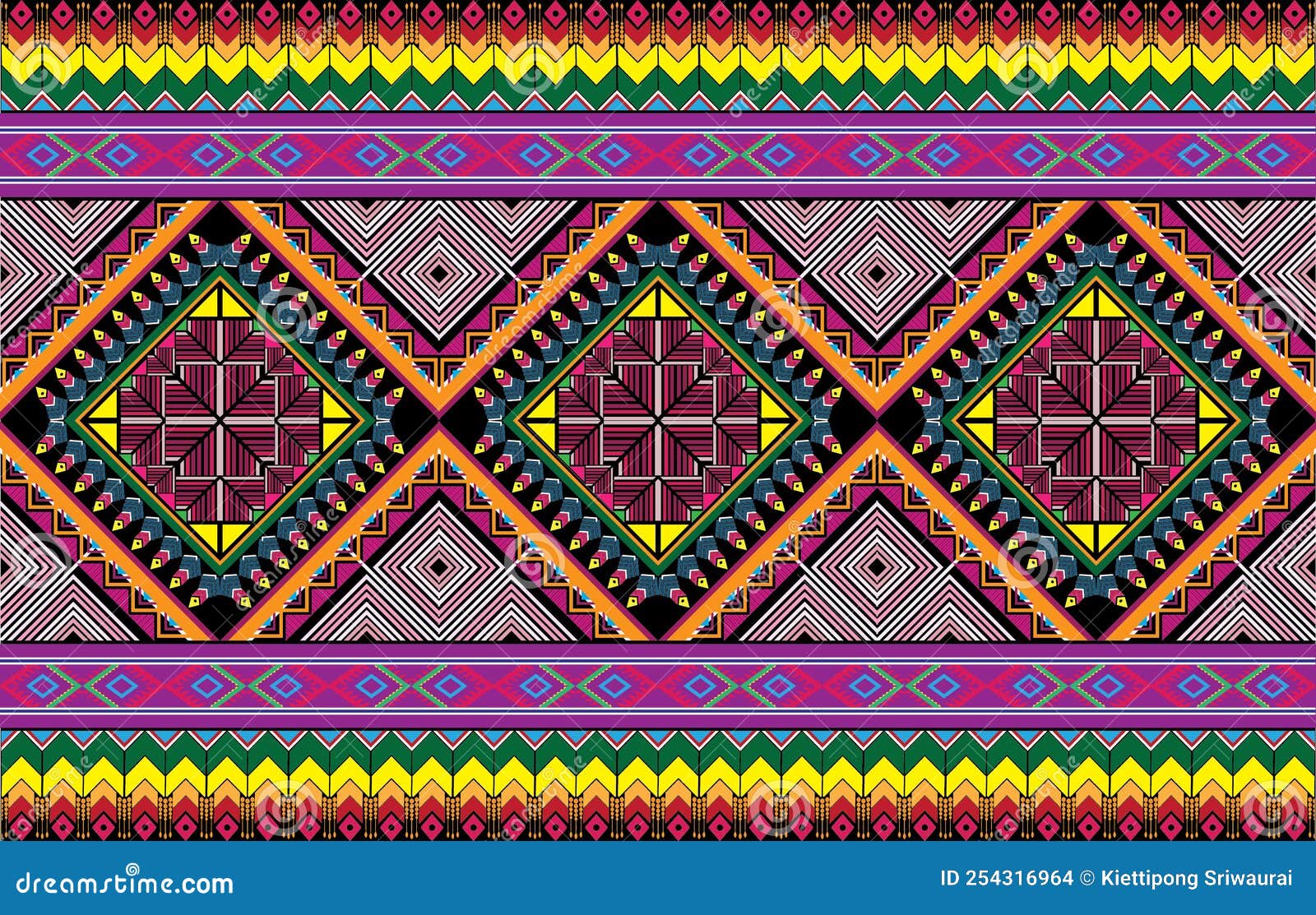 Ethnic Geometric Pattern Design for Background or Wallpaper. Stock ...