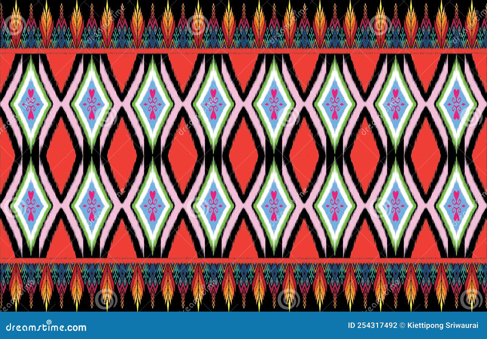 Geometric Ethnic Pattern Seamless Design for Background or Wallpaper ...