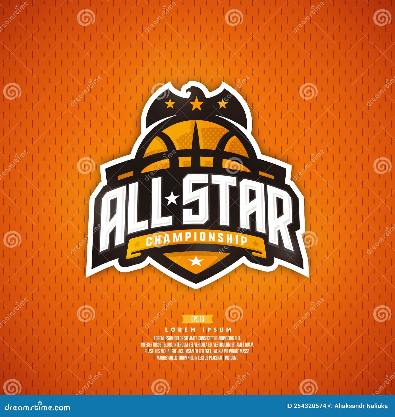 Modern Professional Basketball Logo Design. Star Championship Badge ...