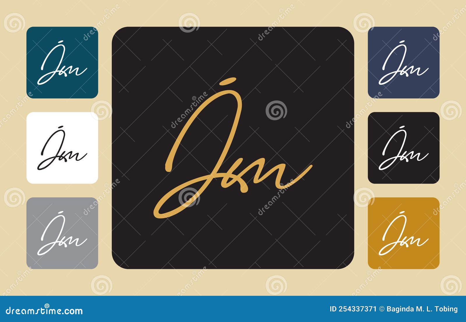 Jm J M Initial Handwriting Jm Initial Handwriting Signature Logo ...