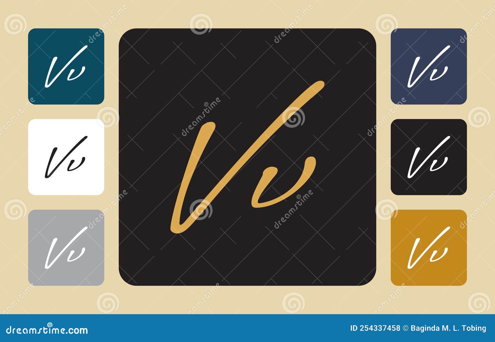 Vv V V D Initial Handwriting Vv Initial Handwriting Signature Logo ...