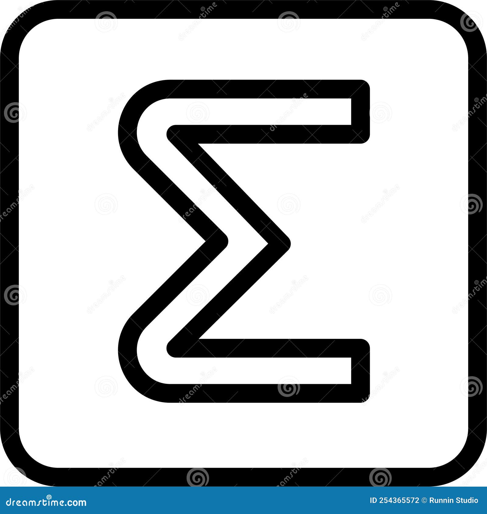 The Sum of Icon with Outline Style Stock Vector - Illustration of ...