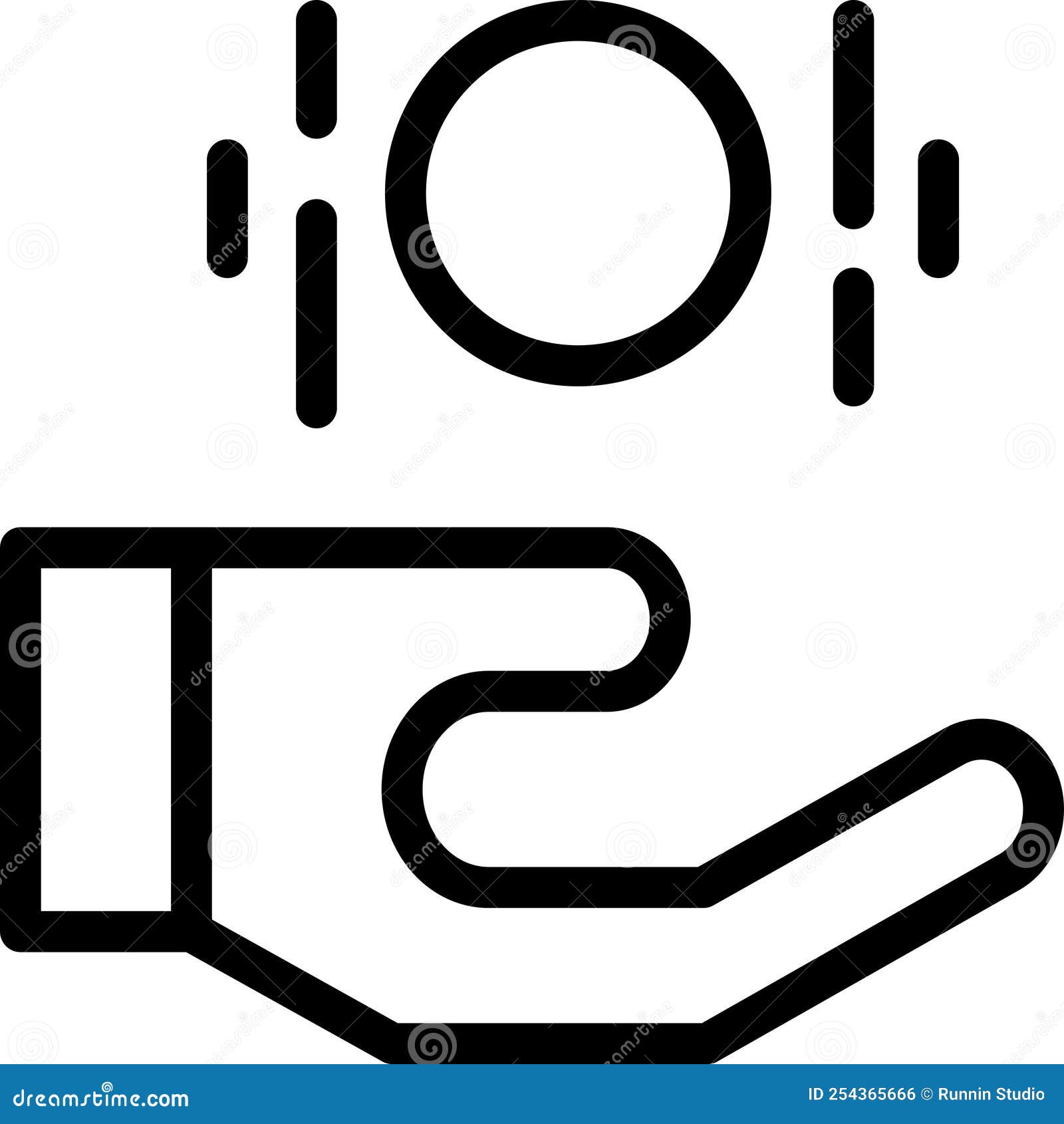 Gravity Icon with Outline Style Stock Vector - Illustration of cartoon ...