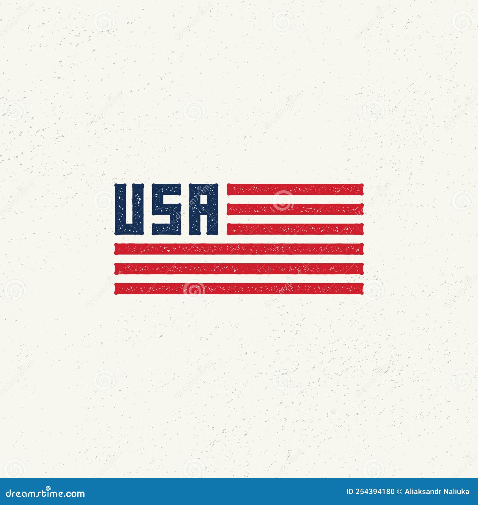 United States Flag. USA Logo. Ink Stamp. Vintage Textured Sign. Made in ...