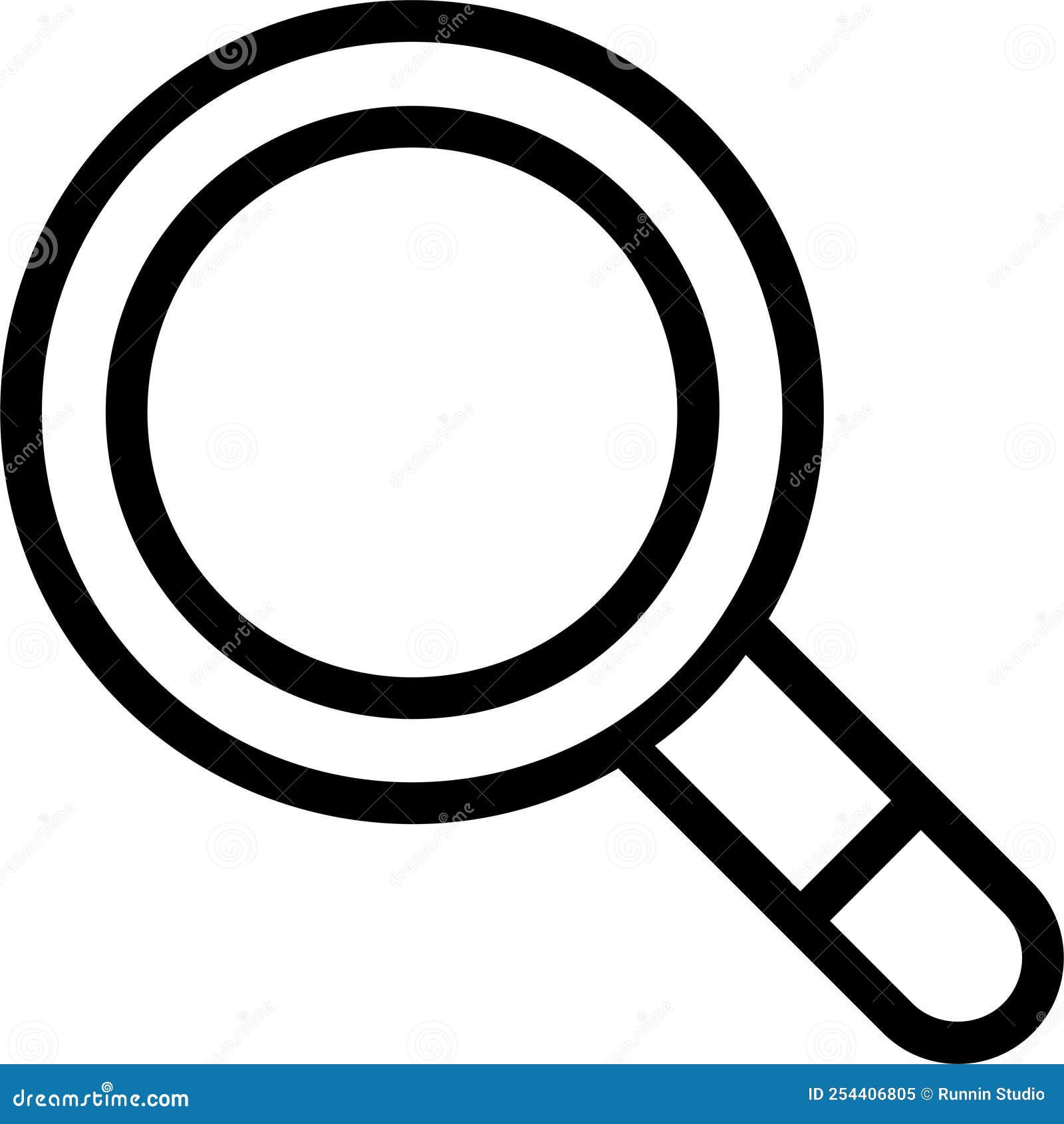 Search Magnifier Icon with Outline Style Stock Vector - Illustration of ...