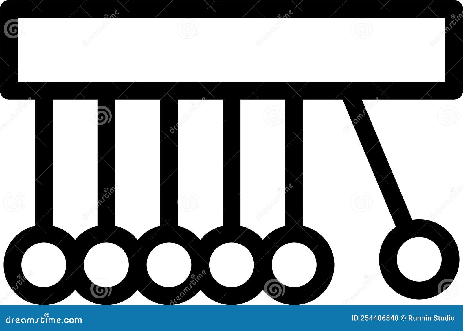 Pendulum Icon with Outline Style Stock Vector - Illustration of atom ...