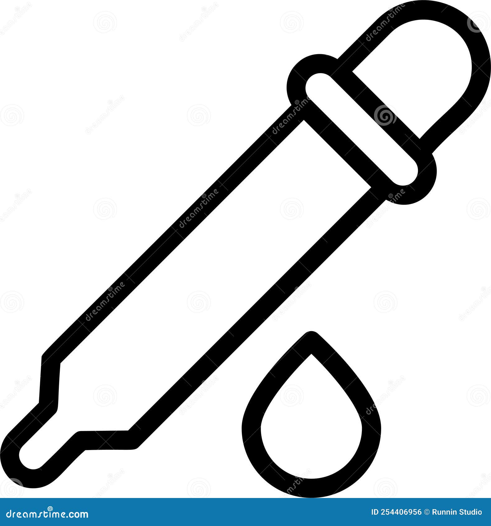 Dropper Icon with Outline Style Stock Vector - Illustration of outline ...