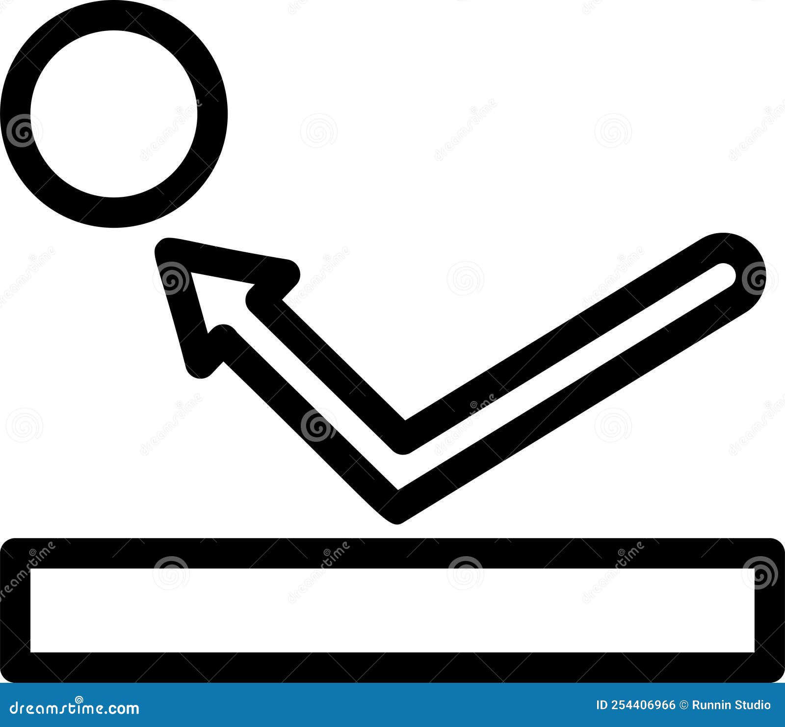 Outline Bounce Rate Vector Icon. Isolated Black Simple Line Element ...