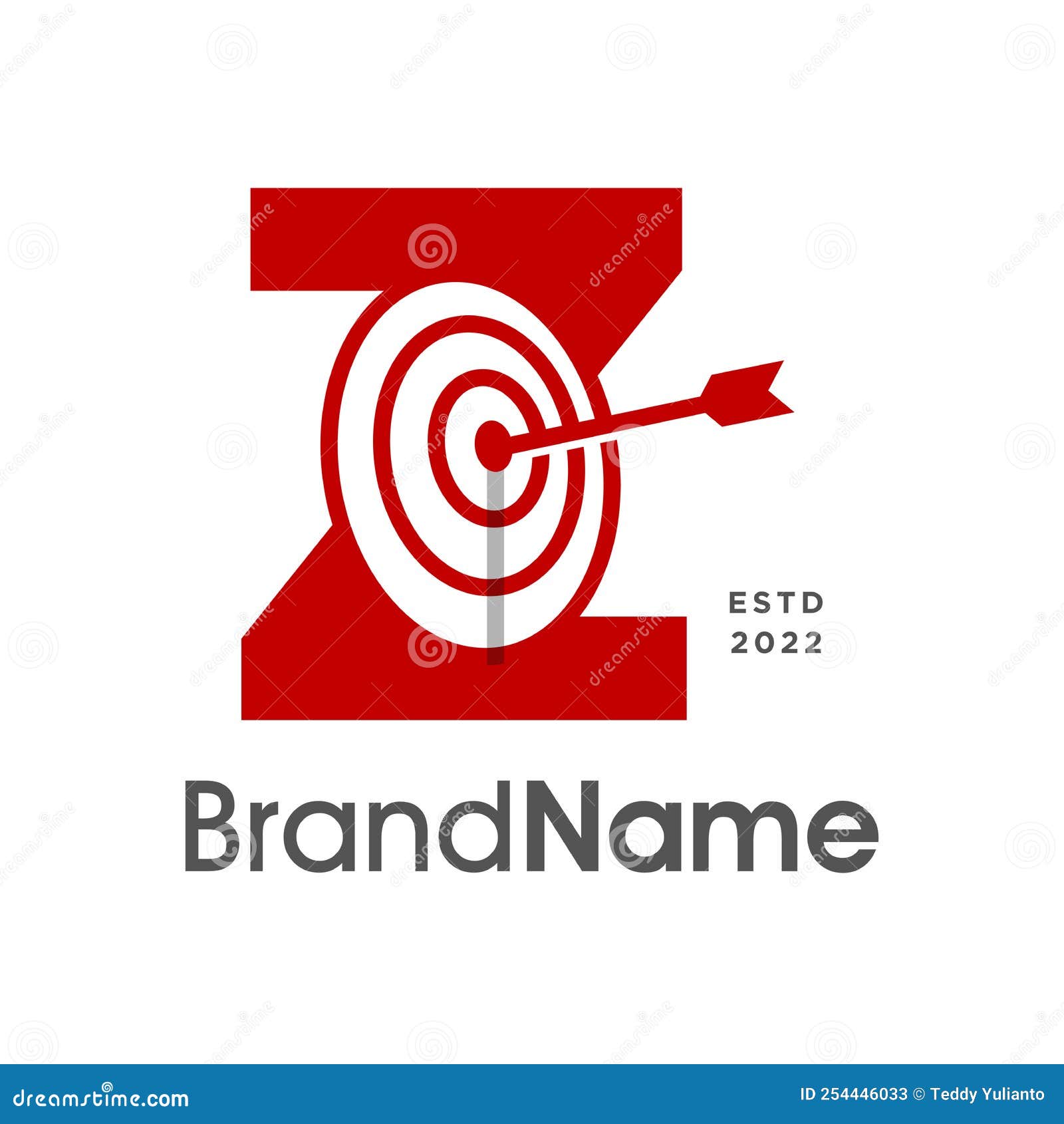Modern Initial Z Bow Target Logo Stock Vector - Illustration of ...
