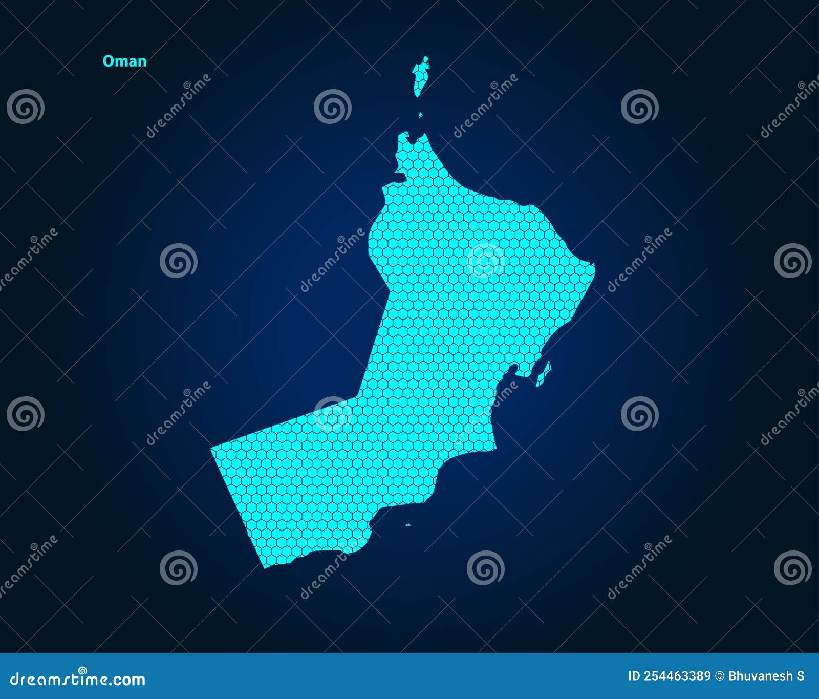 Oman On Dark Globe With Blue World Map. Cartoon Vector | CartoonDealer ...