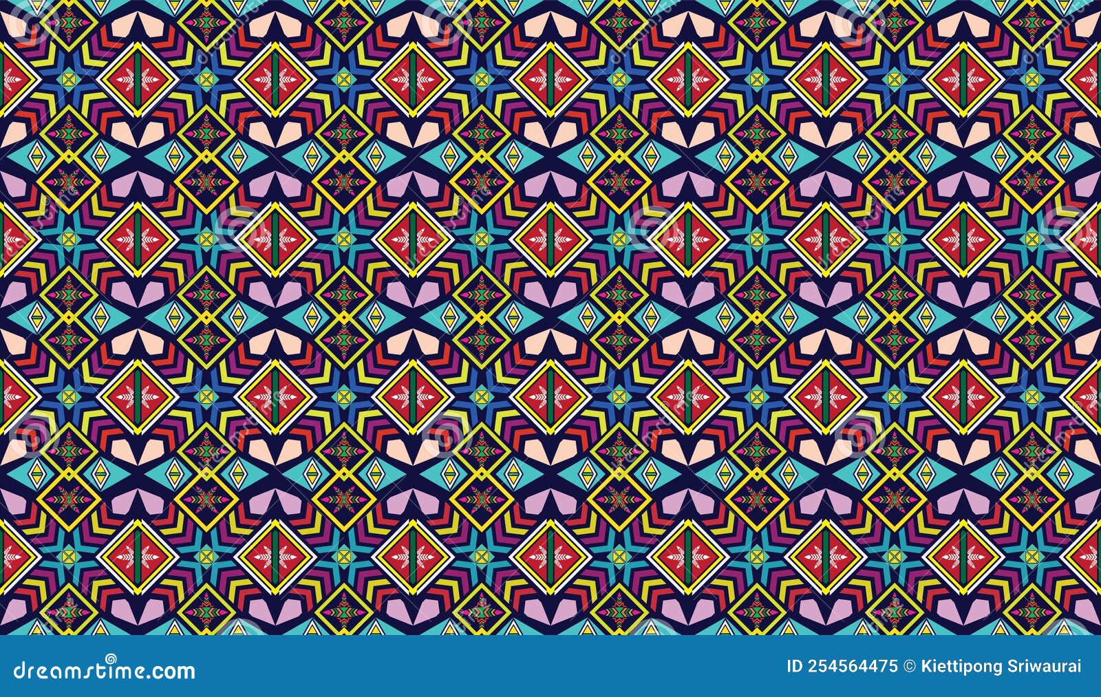 Tribal Ethnic Themes Geometric Seamless Background with a Peruvian ...