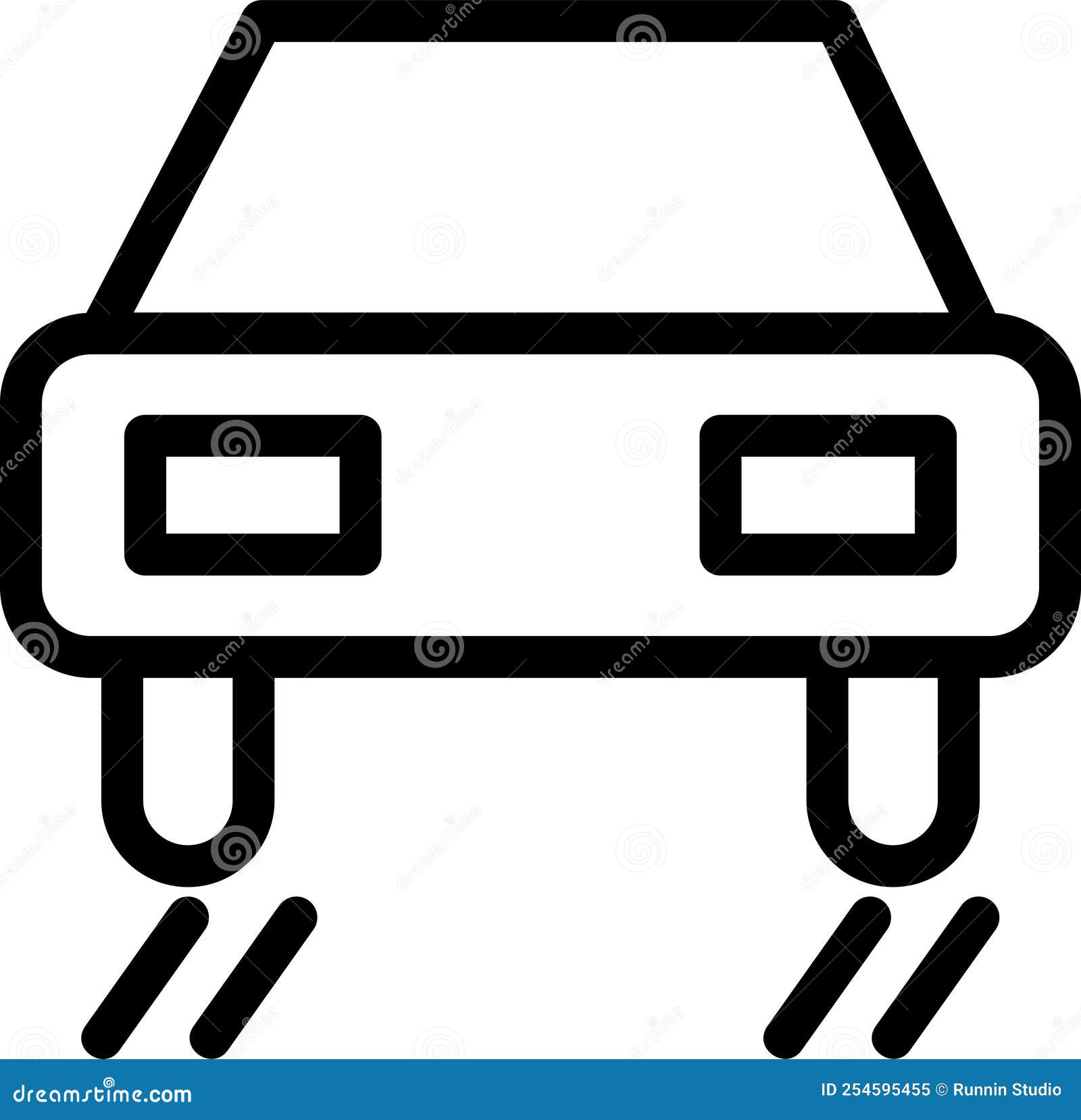 Long Road Icon with Outline Style Stock Vector - Illustration of ...