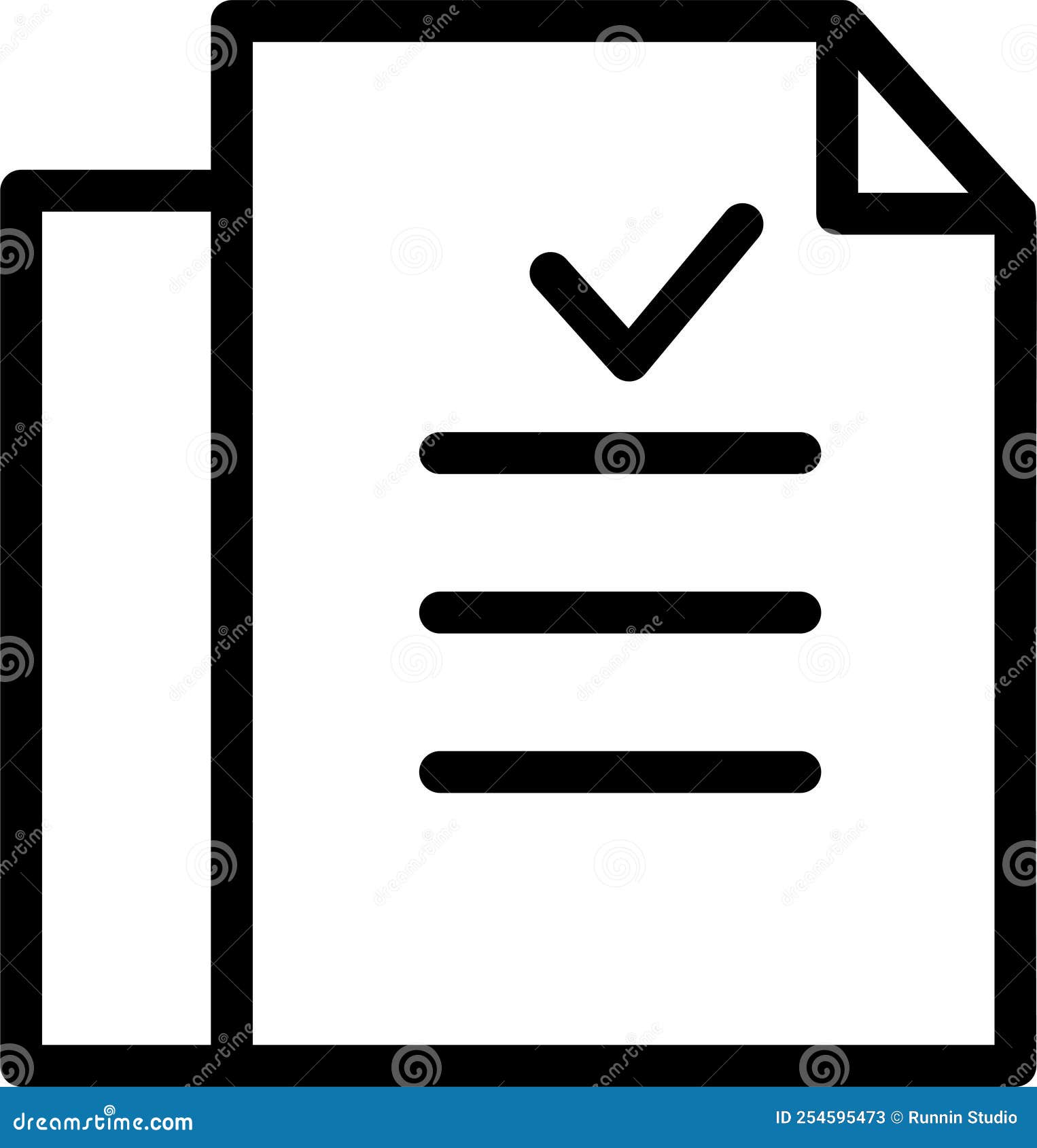 Test Paper Icon with Outline Style Stock Vector - Illustration of ...