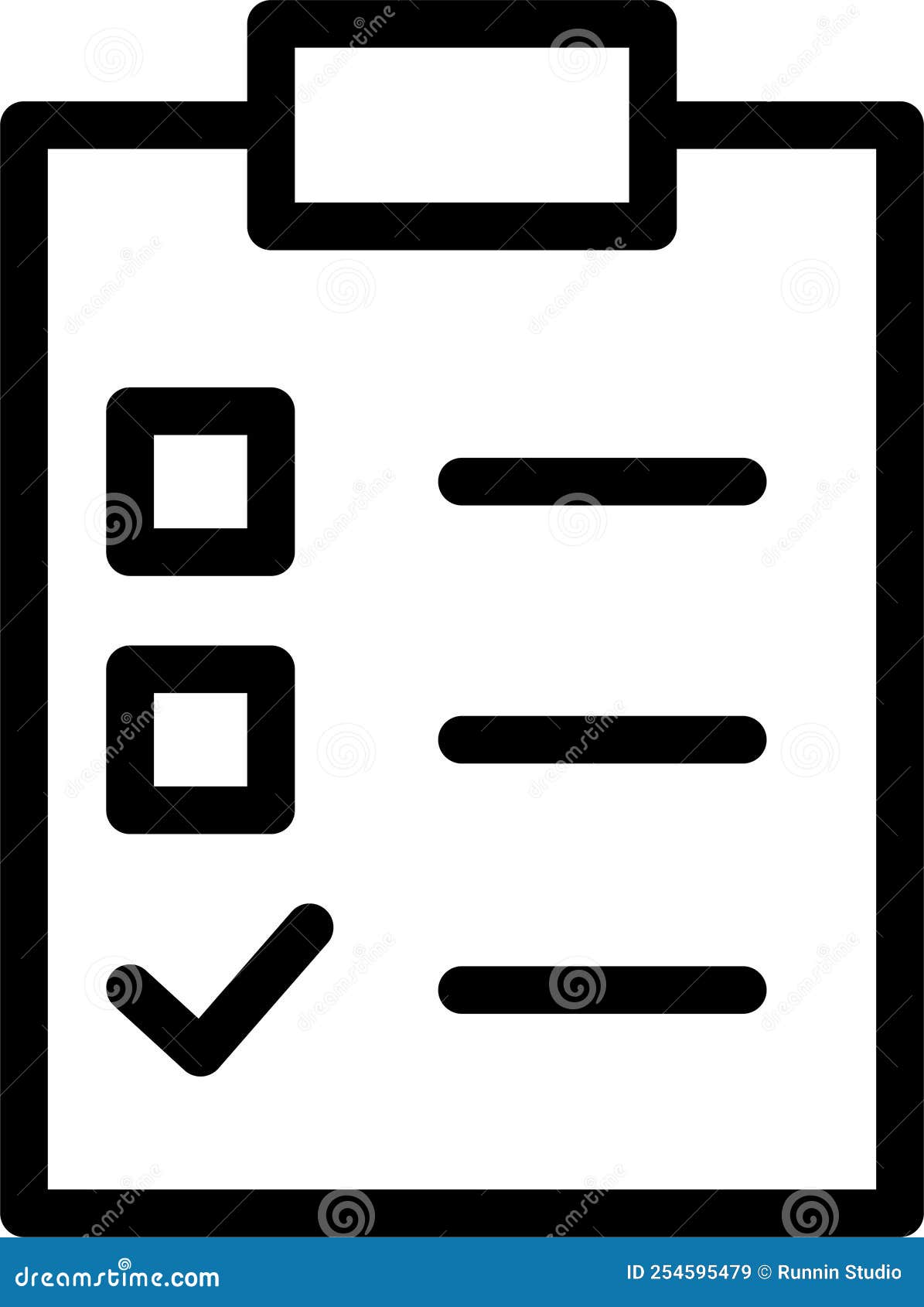 Checklist Board Icon Color Outline Vector | CartoonDealer.com #232961275