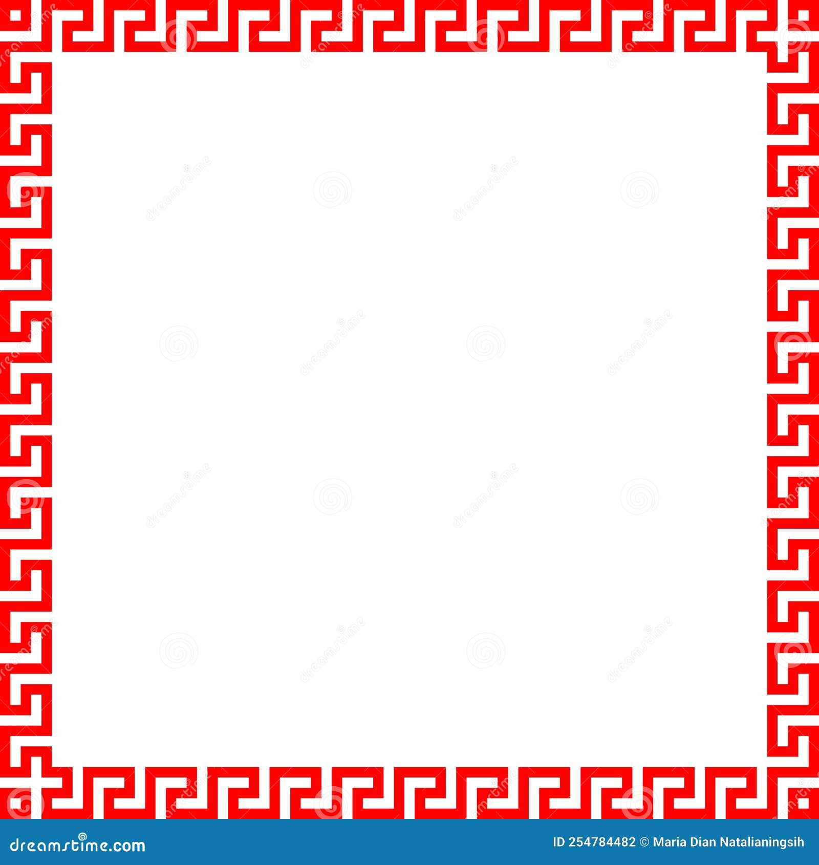 Classic Chinese Style Border Square Vector Stock Vector - Illustration ...