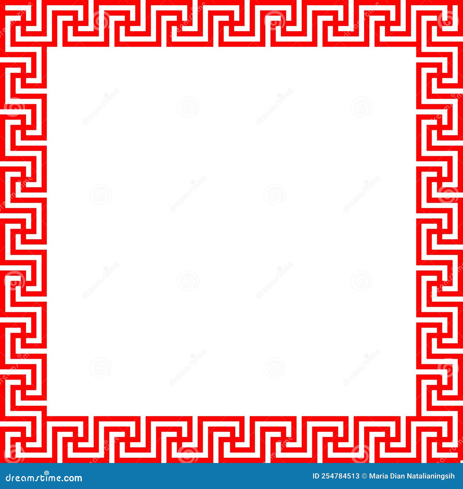 Classic Manji Style Border Square Vector Stock Vector - Illustration of ...