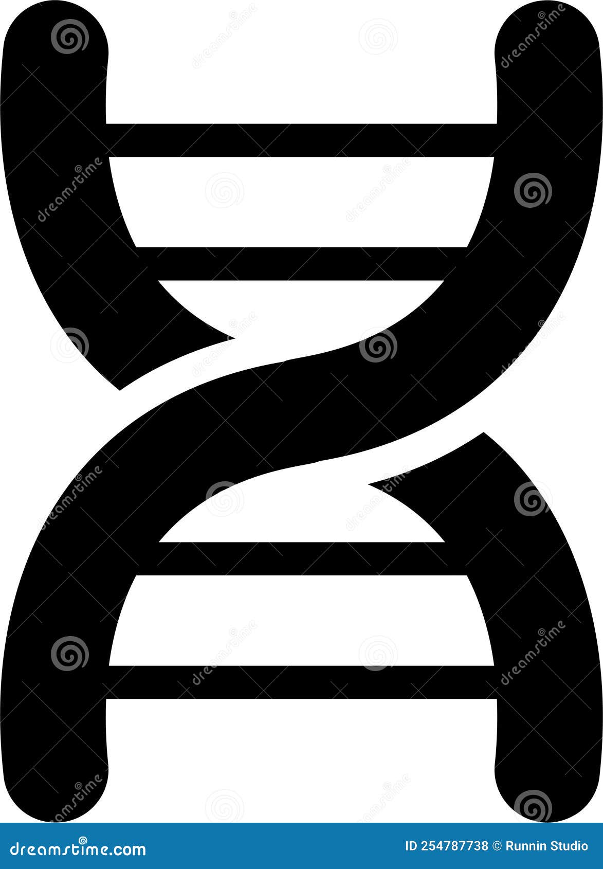 DNA Structure Icon with Glyph Style Stock Vector - Illustration of biology, counter: 254787738