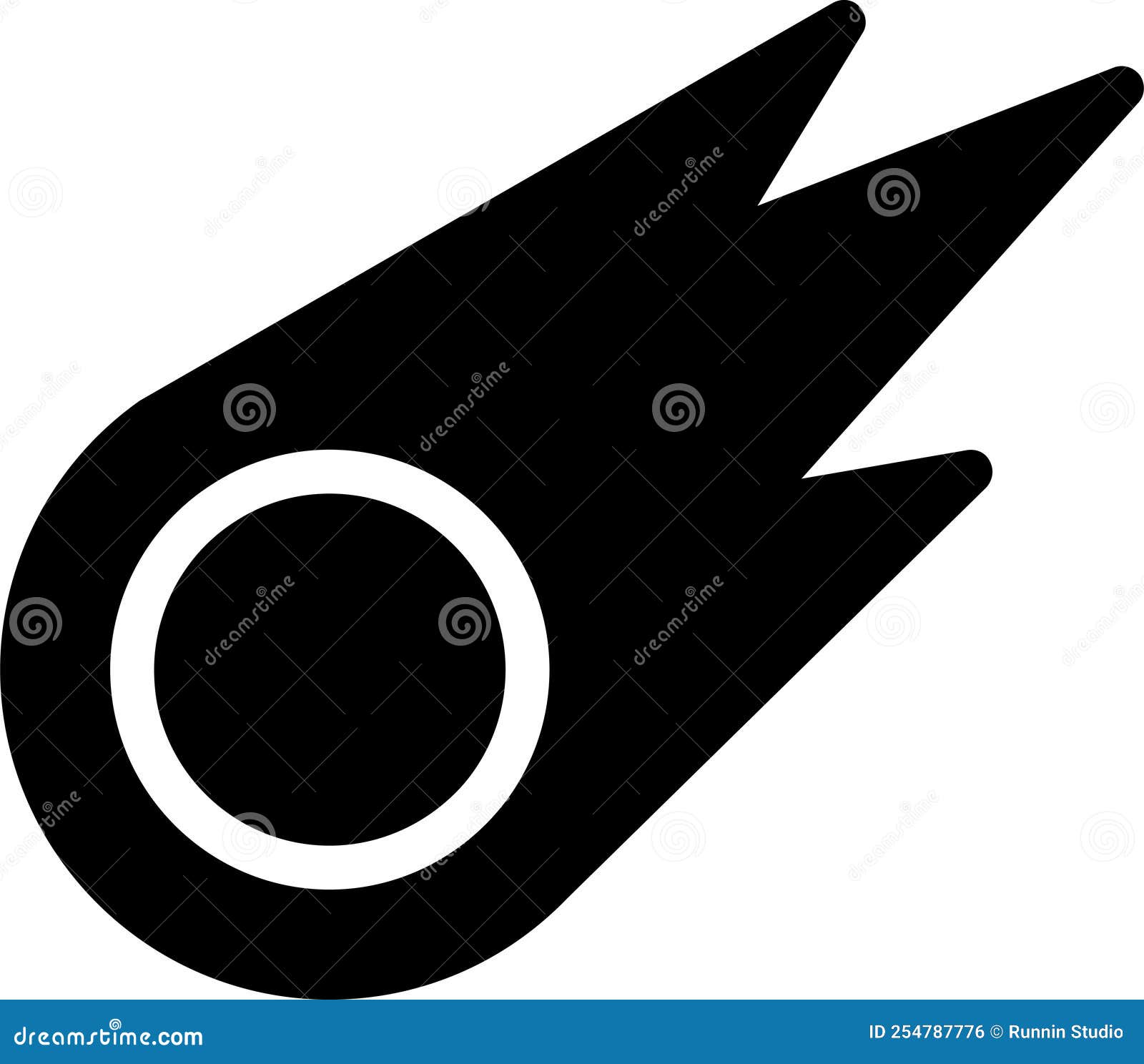 Meteor Icon with Glyph Style Stock Vector - Illustration of fast, glyph ...